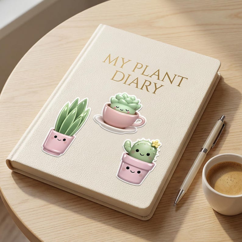 3D Kawaii Office Desk Setup Sticker Sheet Png for Goodnotes Planner and ...