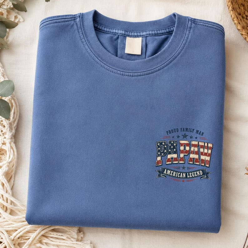 American Papaw Top, Dad Day Present for Gramps, Proud Family Man Stars ...