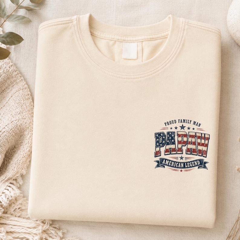 American Papaw Top, Dad Day Present for Gramps, Proud Family Man Stars ...