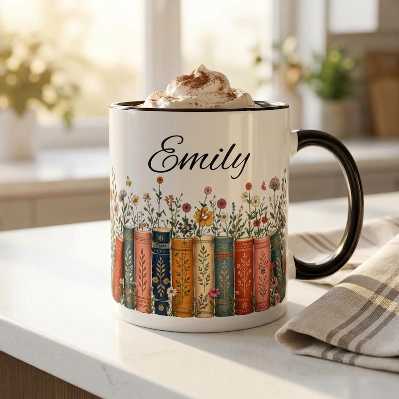 Personalized Mugs Flower - Etsy