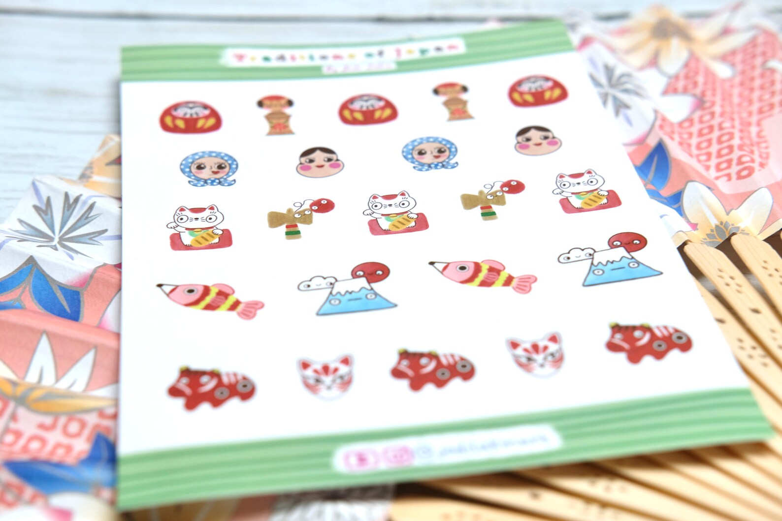 Japanese Sticker Sheet, Bullet Journal Stickers, Planner Stickers ...