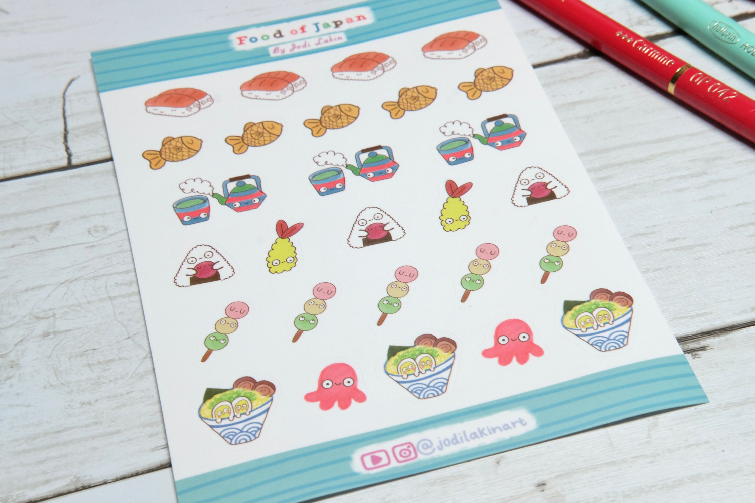 Japanese Sticker Sheet, Bullet Journal Stickers, Planner Stickers ...