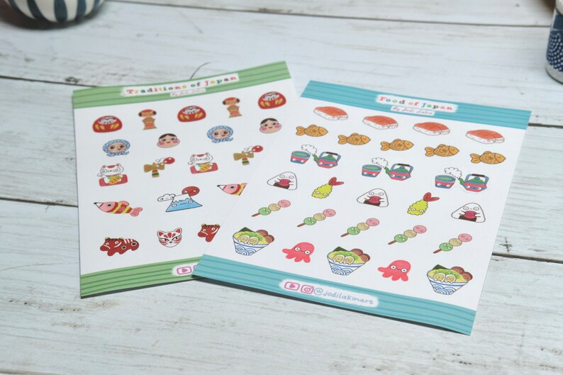 Japanese Sticker Sheet Bullet Journal Stickers Planner - Etsy