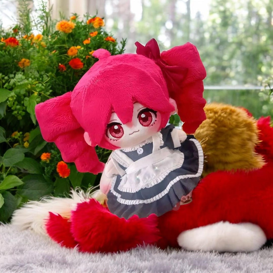 20CM Anime Kasane Teto Plushie - Kasane Teto Cosplay Cute Cotton Plush ...