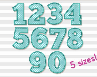 Number embroidery | Etsy