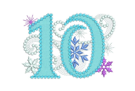 Ice Princess Number 10 Frozen Happy Birthday Cloth Decor | Etsy