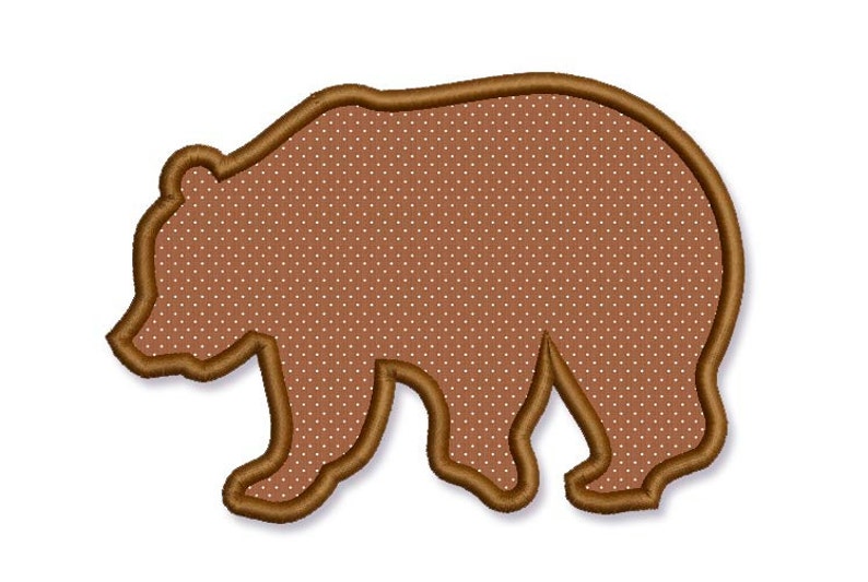 Bear Applique Embroidery Design forest applique bear | Etsy