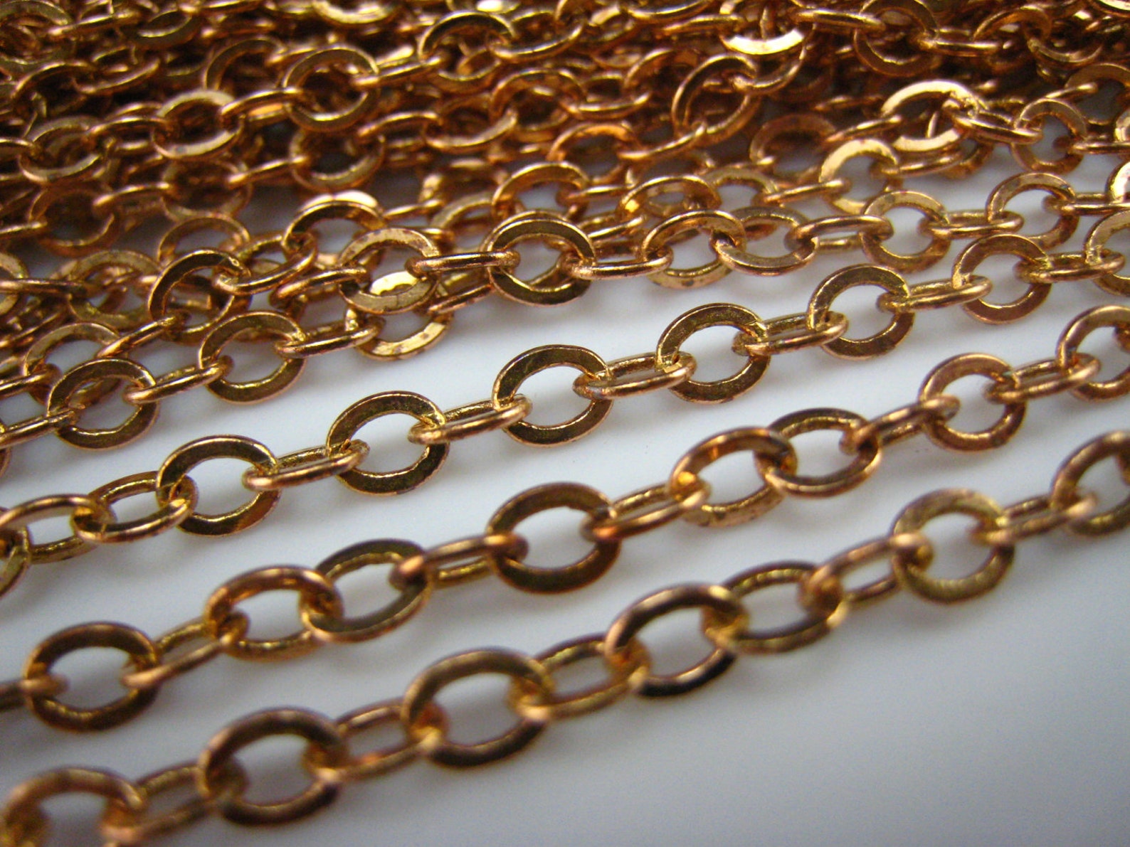 Pure Brass Raw Flat Oval Link Chain 4mm Chain 12 Feet - Etsy
