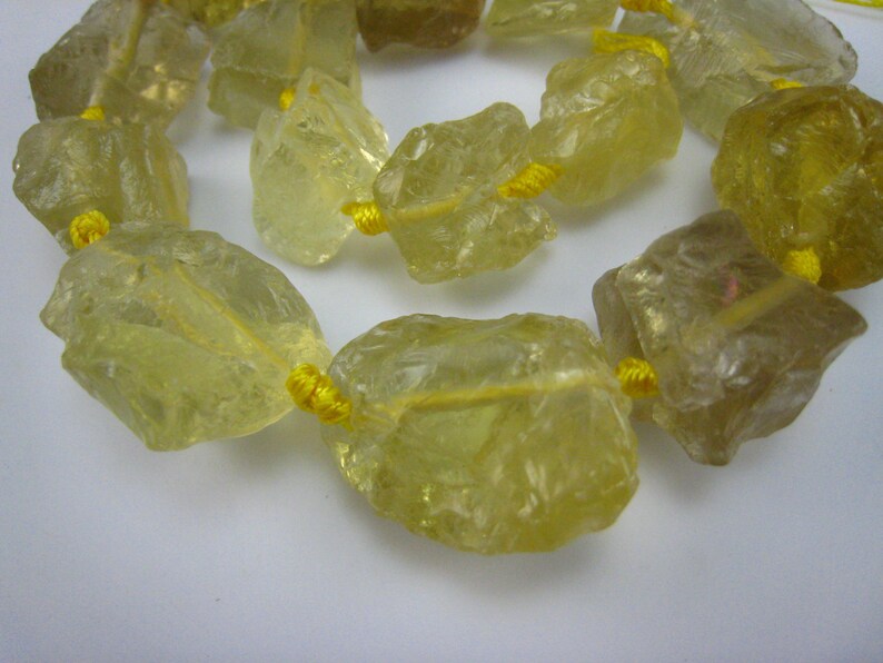 Lemon Quartz Gemstone Rough Big Nugget Bead - Etsy