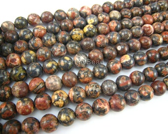 Faceted Leopardskin Jasper Beads Natural Stone Beads - Etsy
