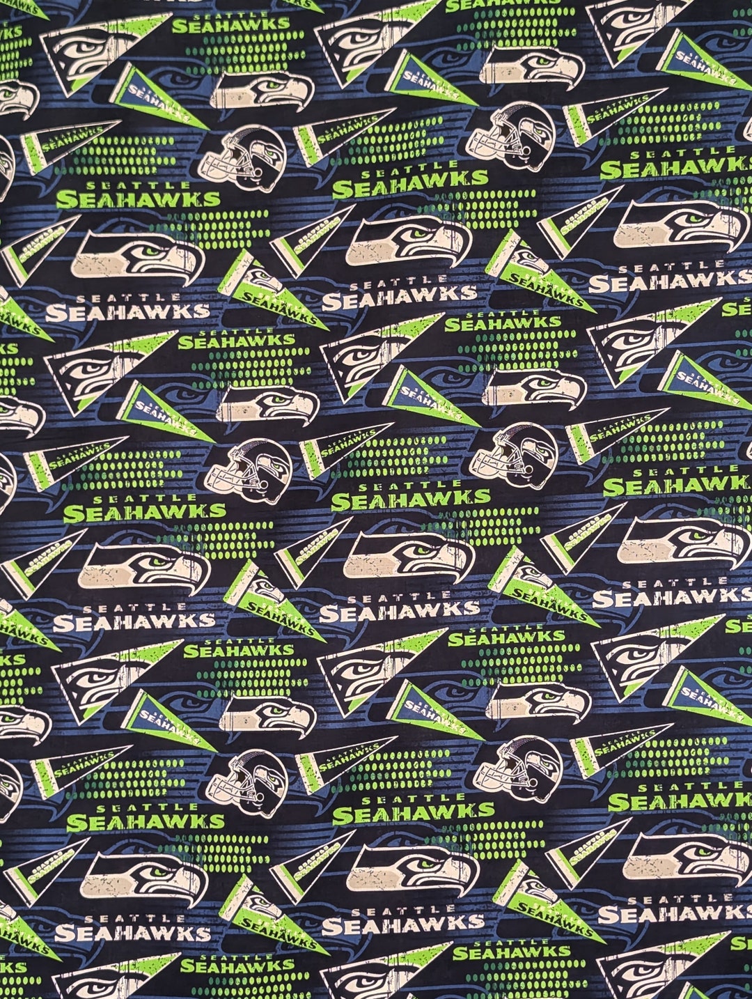 Seattle Seahawks Retro, Fabric by the Yard Official NFL Product. Sold ...