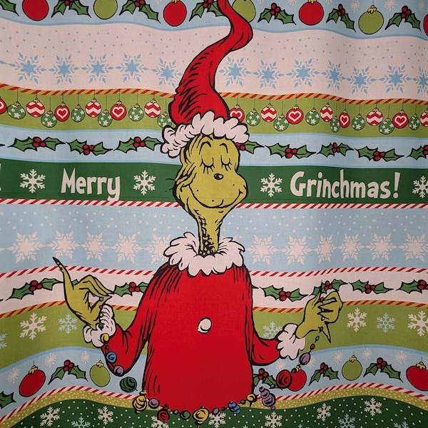 The Grinch Fabric Panel - Etsy