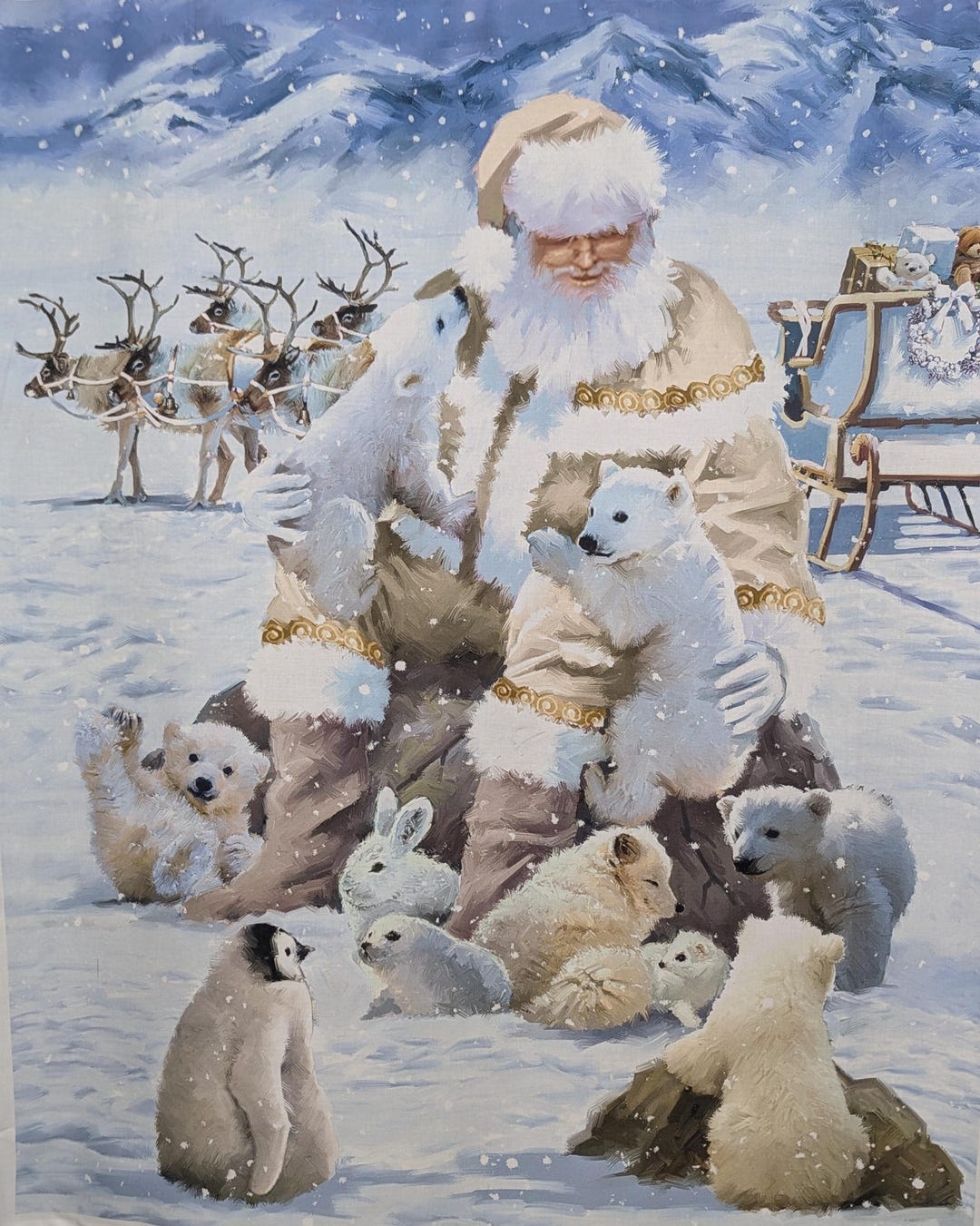 Here Comes Santa & Snow Friends, Sold by the 36 X 36 Panel, From 3 ...