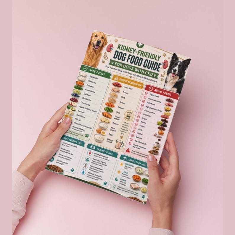 Kidney Friendly Dog Food List Printable PDF, Dog Kidney Disease Food ...