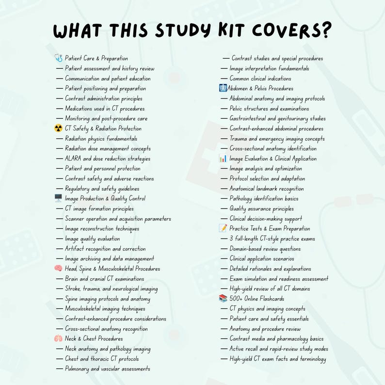 Computed Tomography Exam Study Kit 2026 | Ct Exam | Ct Study Guide | Ct ...