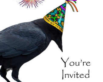 Raven Party Invite - Etsy