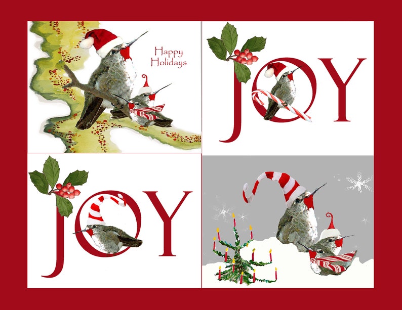 Hummingbird Christmas Cards Custom Fantasy Holiday Hummers - Etsy