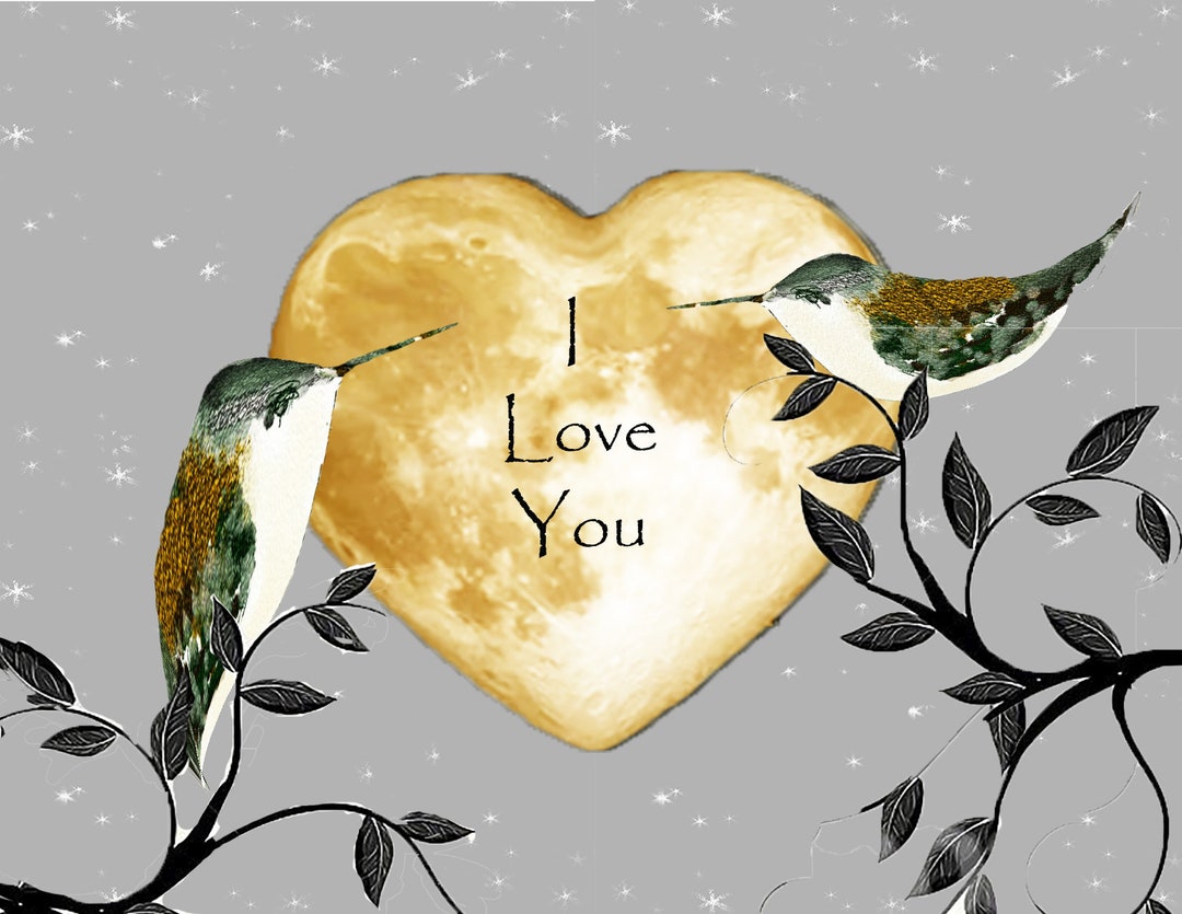 Wedding or 12th Anniversary Custom SILK Hummingbirds Gift of Love, for ...