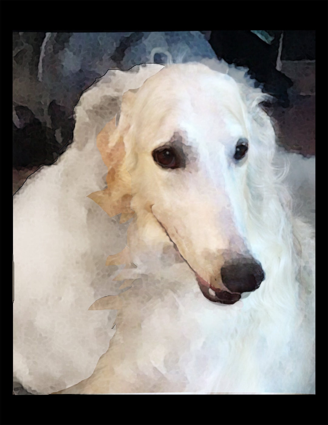 Custom Pet Portrait Printed on SILK, Loss of Pet, in Memory of My Sweet ...