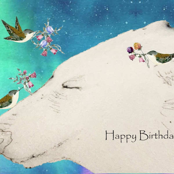 Northern Lights Birthday Card - Etsy