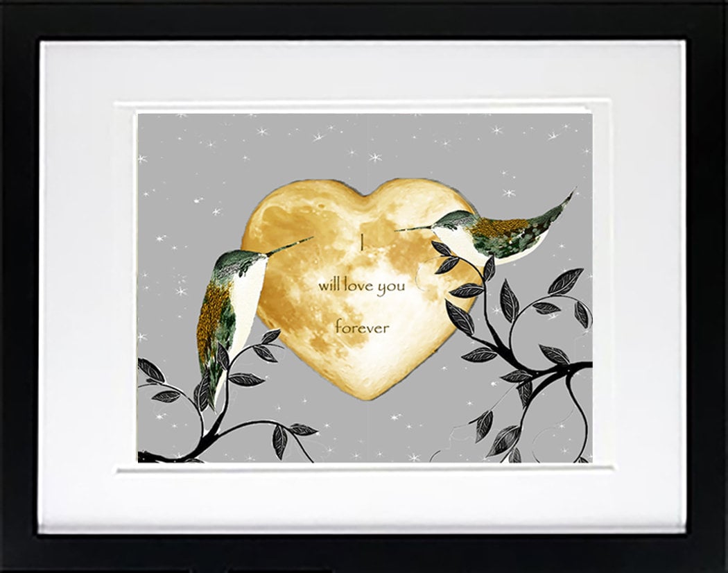 Wedding or 12th Anniversary Custom SILK Hummingbirds Gift of Love, for ...