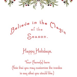 Santa Crow and Cardinals Christmas Cards Silver Glitter, Handmade ...