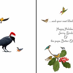 Christmas Crow CardHandmade Christmas RavenBlack Bird Santa | Etsy