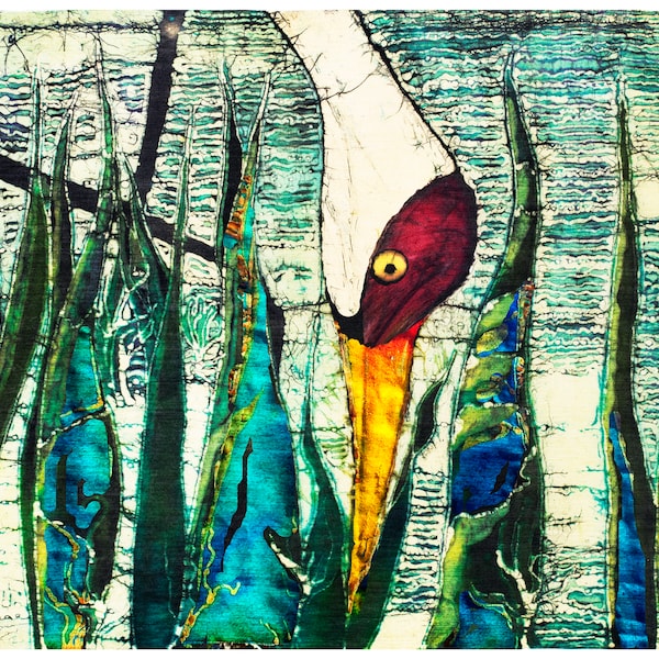 Silk Bird Batik Paintings - Etsy