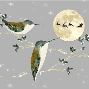 Hummingbird Christmas Cards, Hummer Holiday, Fantasy Christmas, Santa ...