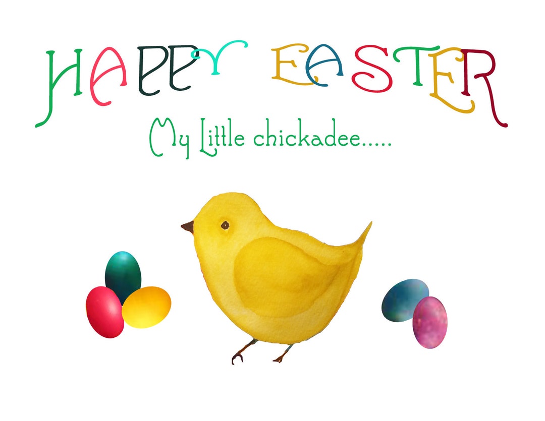 My Little Chickadee Easter Cardhandmade Chick Card for Childbaby Chick ...