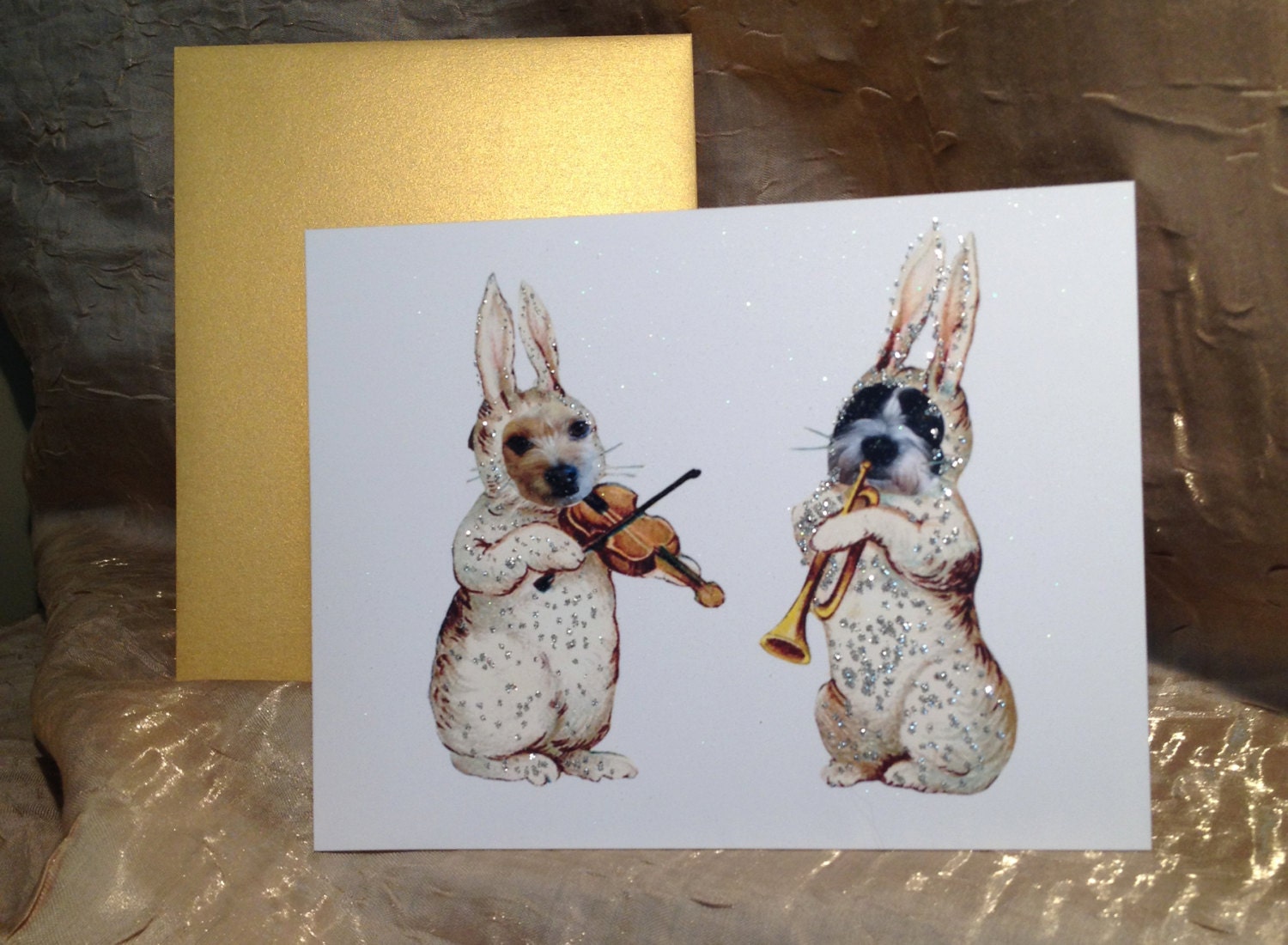 10 Custom Easter Bunny Musician Cardsbring a Smile to Loved | Etsy