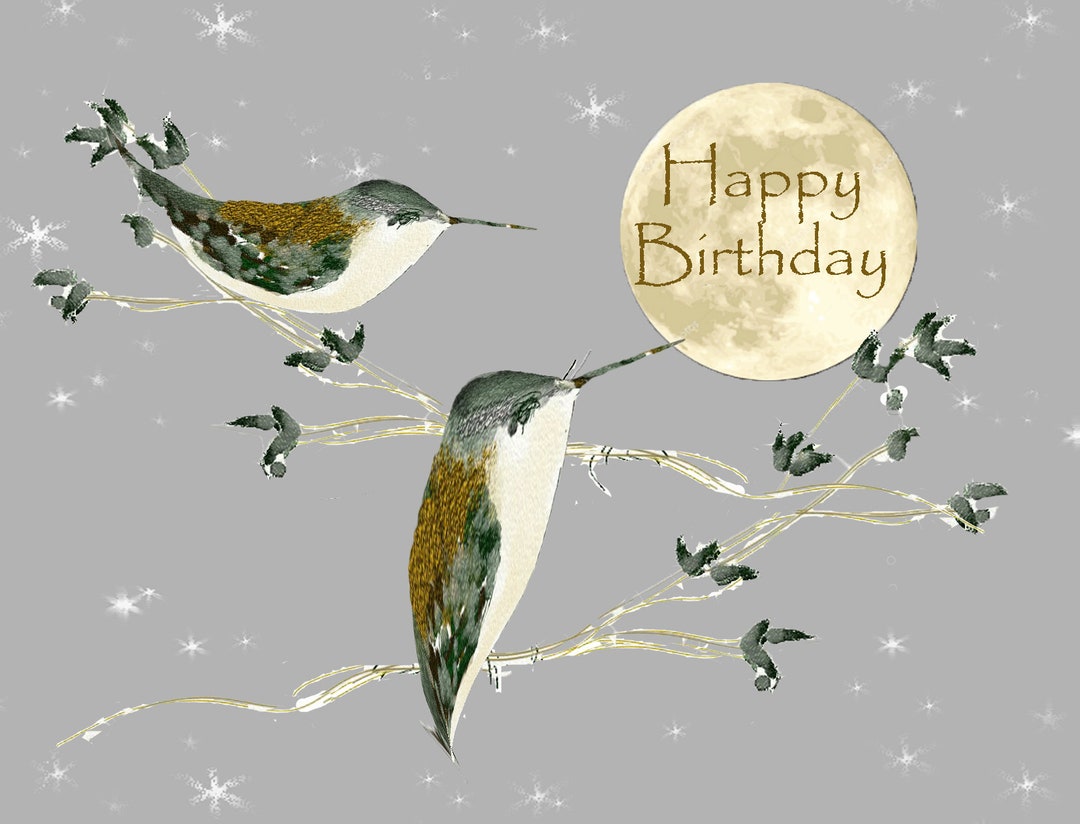 Birthday Fantasy Hummers Cards~good Luck Hummingbirds Birthday ...
