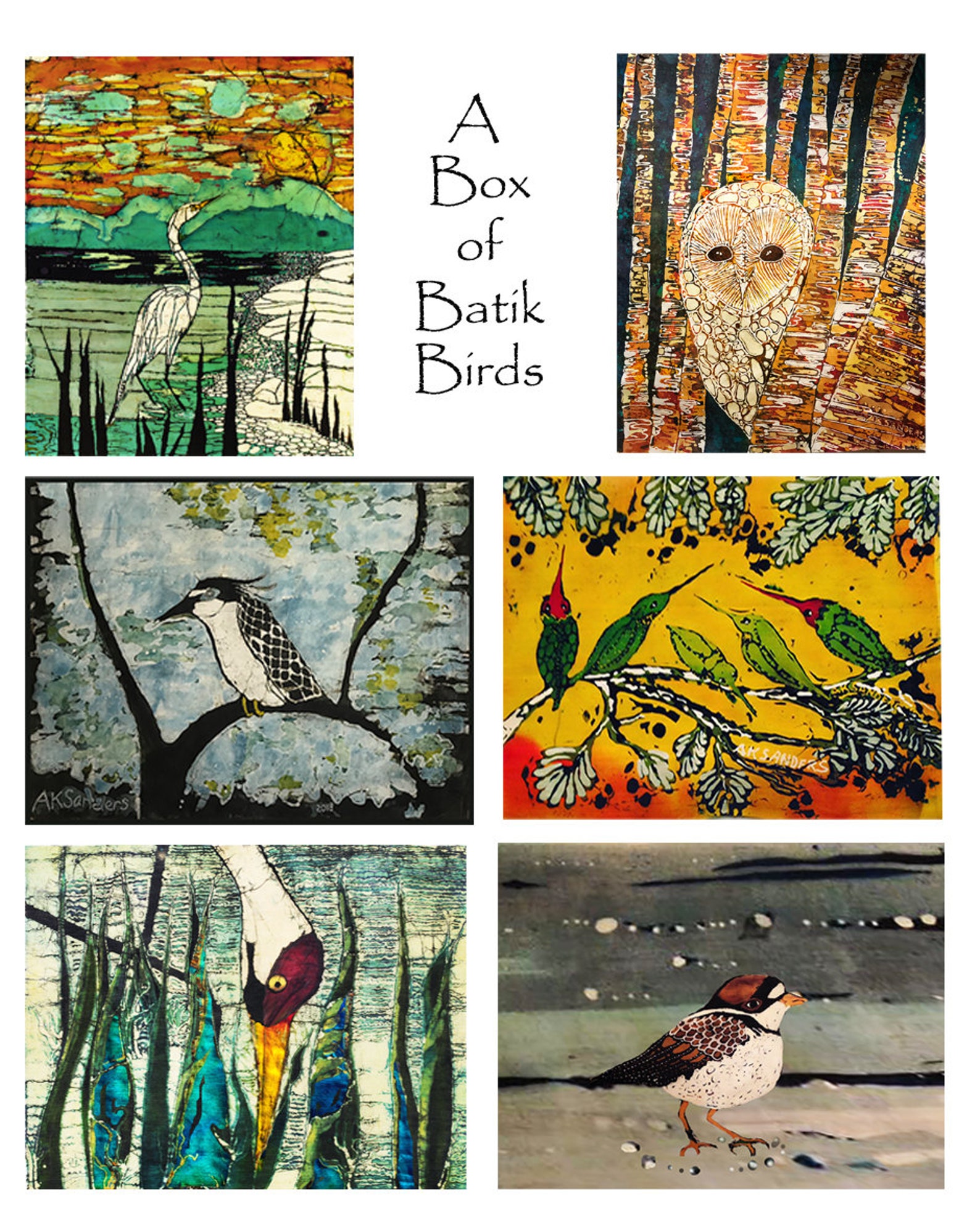 Gift Box of BATIK Bird Cards-gardener Gift of Wild | Etsy