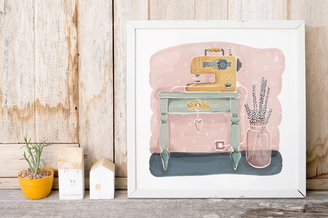 Sewing Machine Poster - Etsy