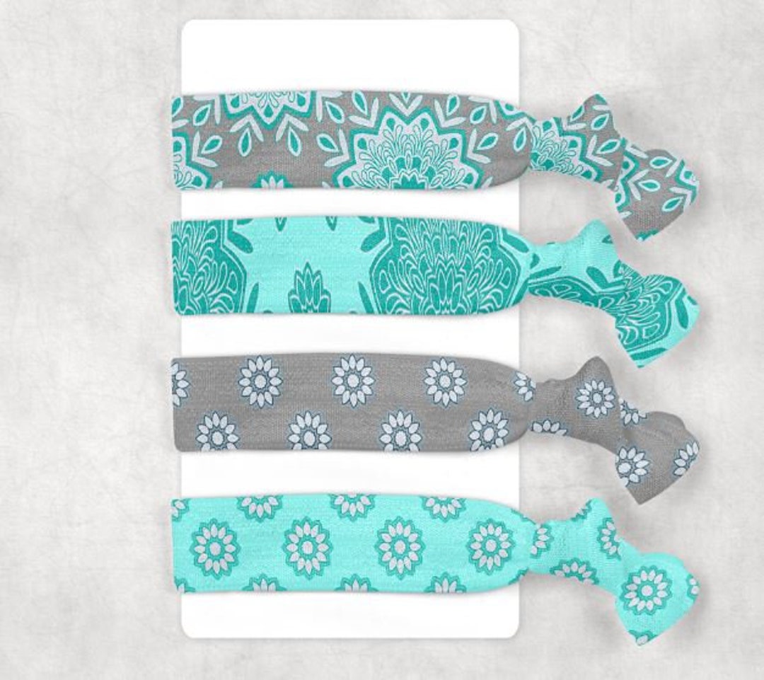 DIGITAL FILE Teal Boho Hair Ties Digital Design for Sublimation - Etsy