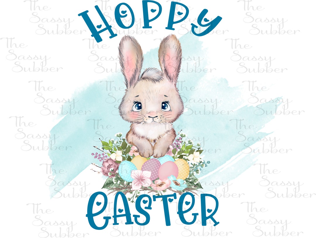 DIGITAL FILE Hoppy Easter Bunny Digital Design for Sublimation - Etsy