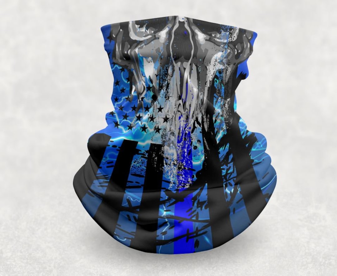 DIGITAL FILE Police Skull Gaiter Digital Design for Sublimation - Etsy