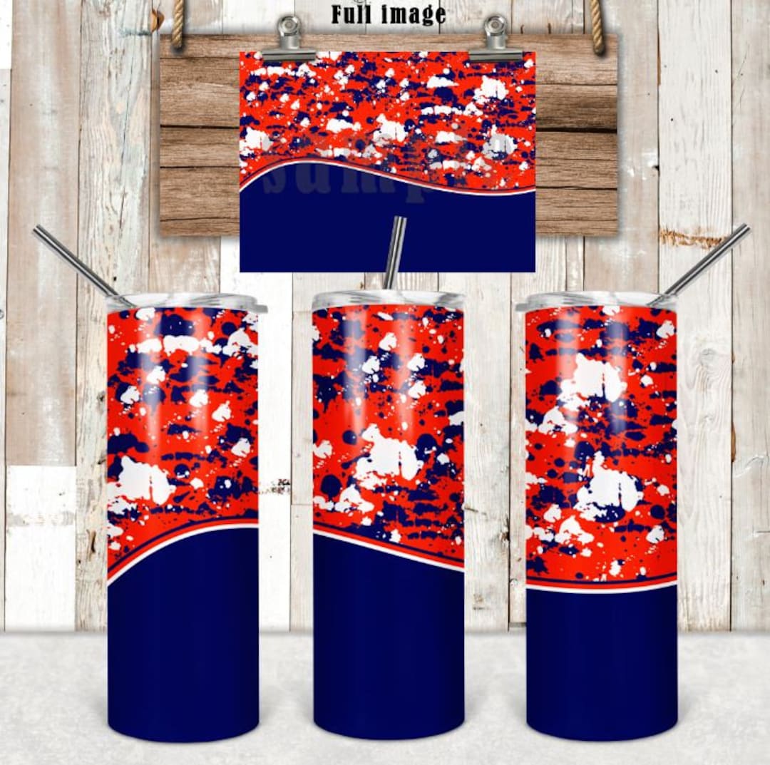 Scarlet and Navy Paint Splatter 20 Oz Tumbler Design (digital File) - Etsy