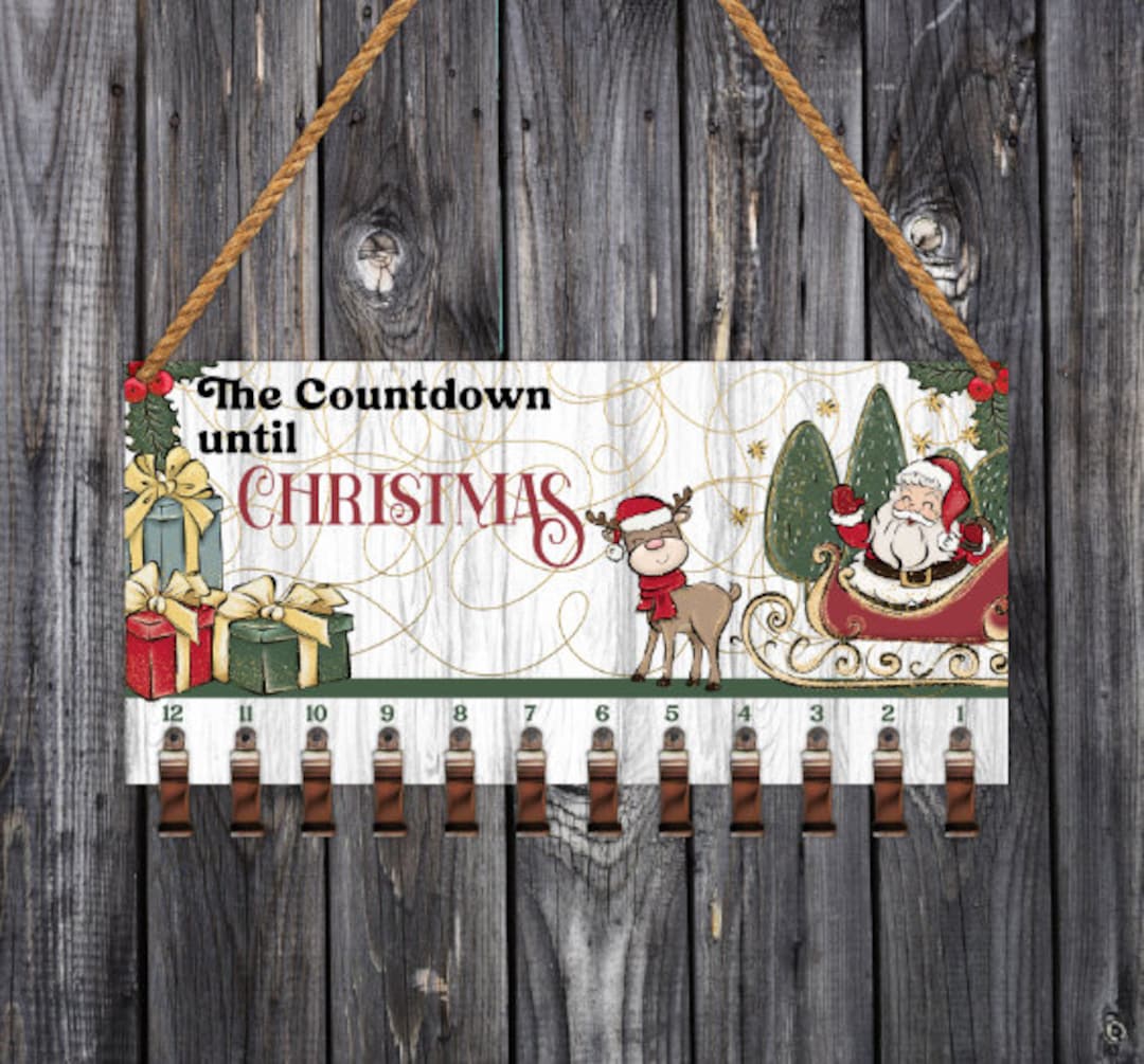 DIGITAL FILE Christmas Countdown Board 12 Inch No Words Digital Design ...