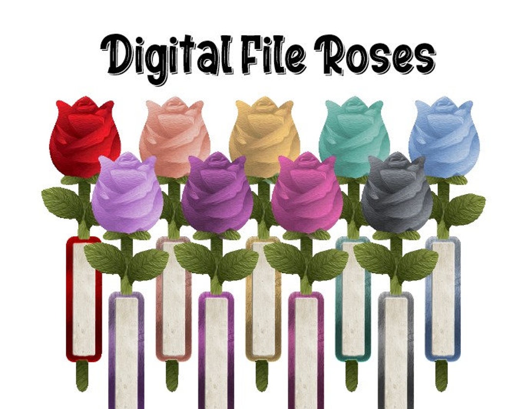 DIGITAL FILE Rose Pick Bundle Digital Design for Sublimation - Etsy