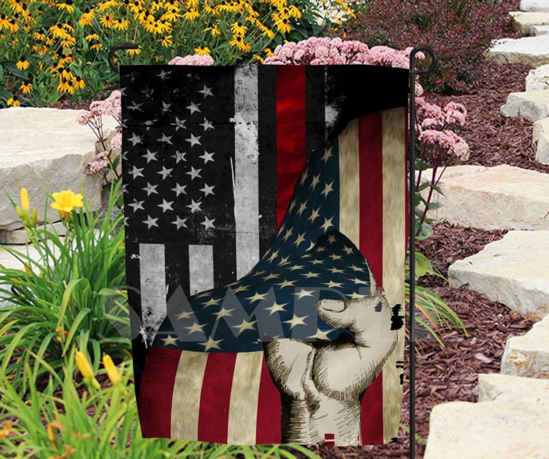 DIGITAL FILE Hand Pulling Flag With Thin Red Line Digital Designs for ...