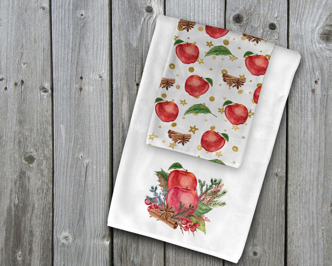 DIGITAL FILE Apple Towel Set Digital Design Only - Etsy