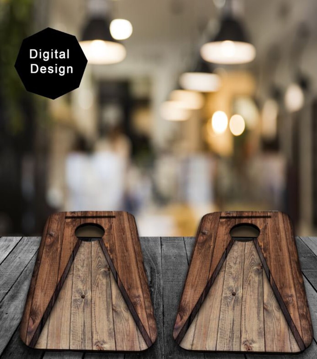 DIGITAL FILE Wood Alley Coin Toss Game Digital Design for Sublimation ...