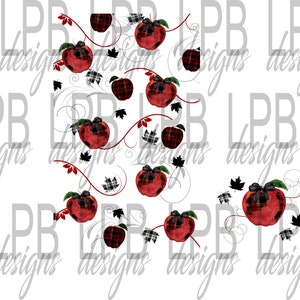 DIGITAL FILE Plaid Apple Towel Set Digital Design for Sublimation - Etsy