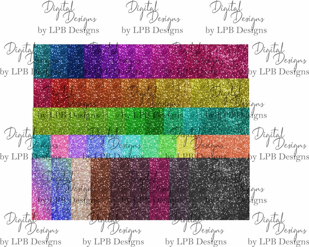 DIGITAL FILE 49 Chunky Glitter Papers Digital Design - Etsy