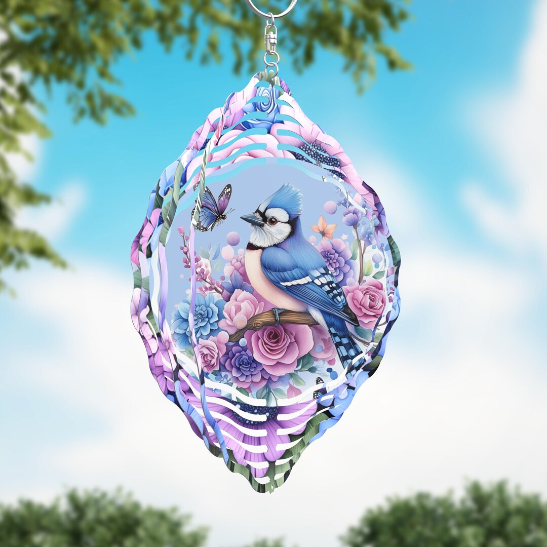 DIGITAL FILE Blue Jay Wind Spinner Digital Designs for Sublimation - Etsy