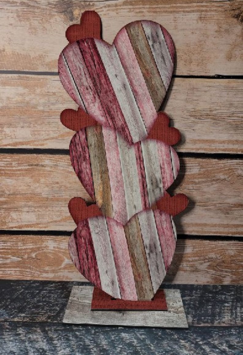 DIGITAL FILE Wood Stacking Hearts Digital Design for Sublimation - Etsy