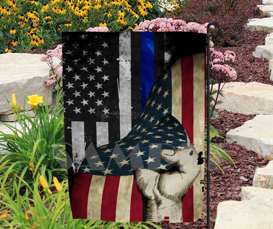 DIGITAL FILE Hand Pulling Flag With Thin Blue Line Digital Designs for ...