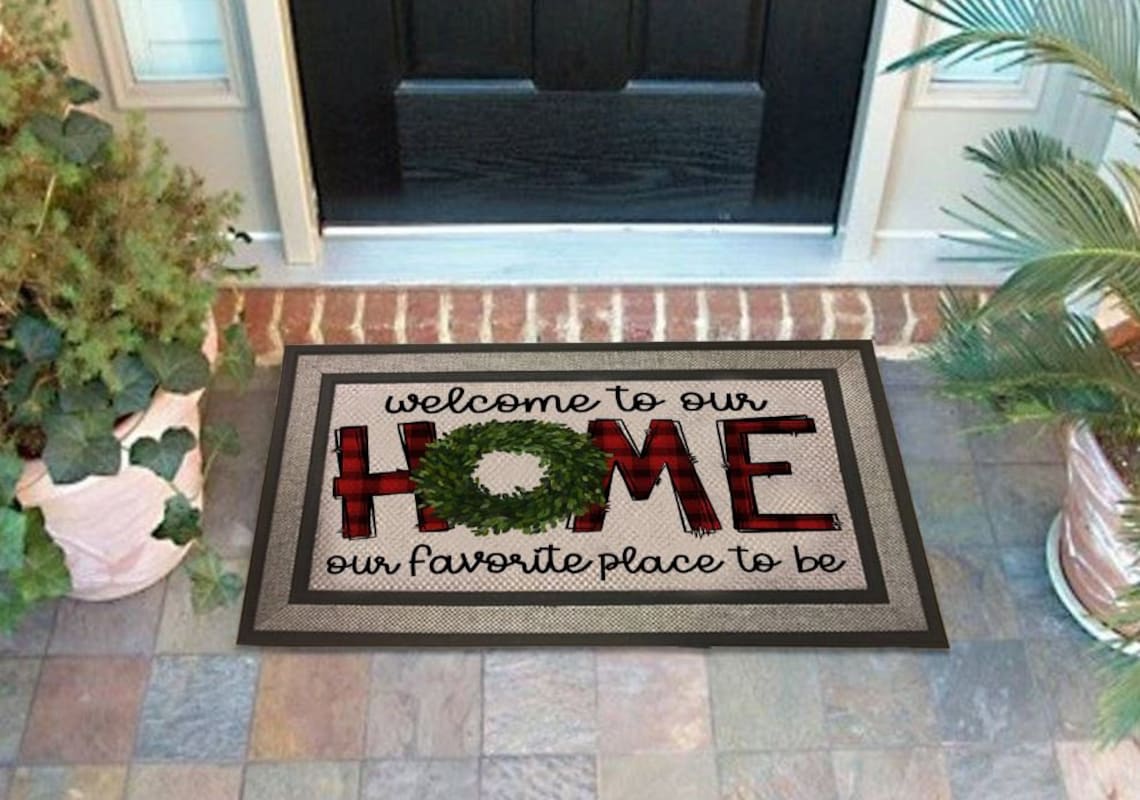 DIGITAL FILE Welcome to Our Home Door Mat Digital Design for - Etsy