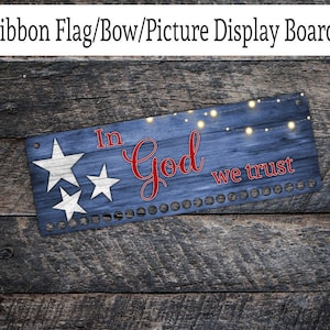 DIGITAL FILE in God We Trust Ribbon Flag Design for Sublimation - Etsy
